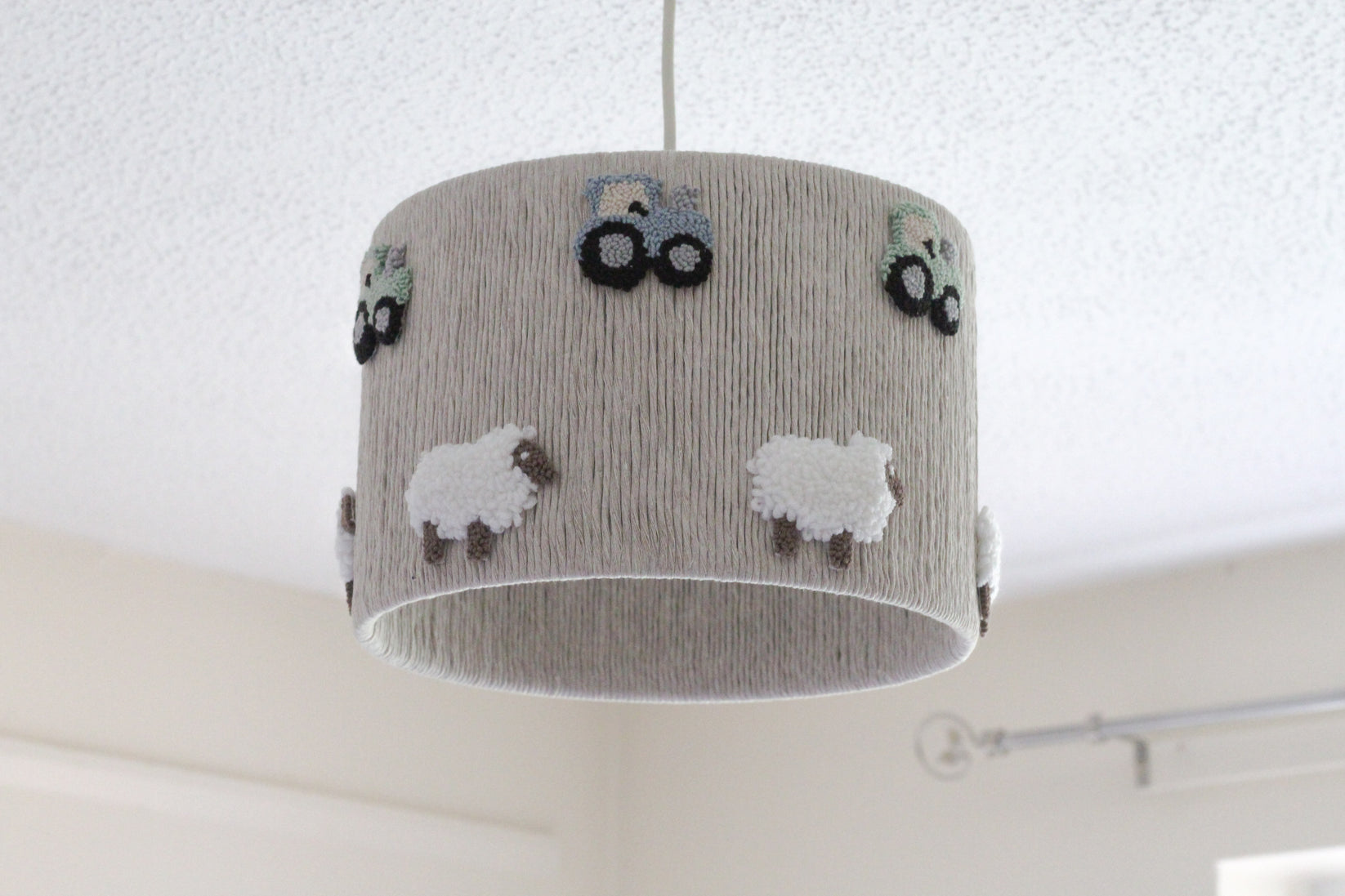 TRACTOR & SHEEP LAMPSHADE (beige version) – PinkRooms